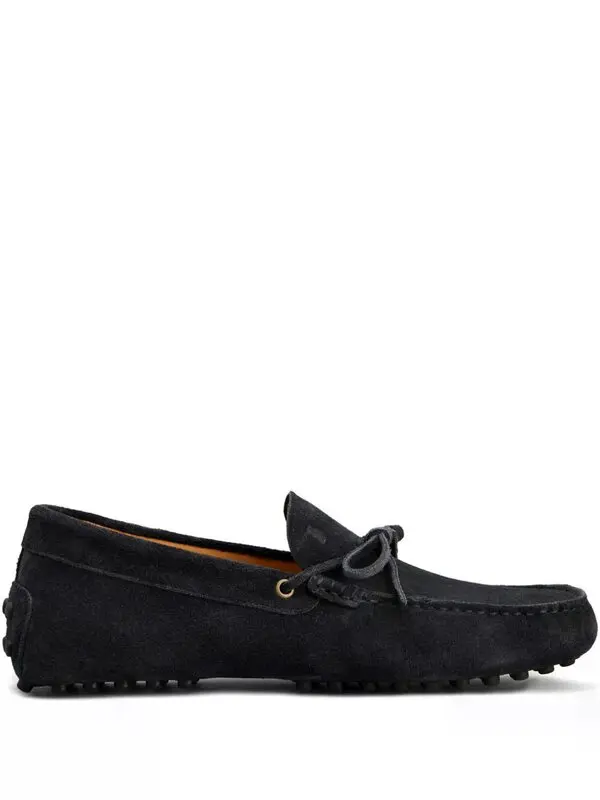 TOD'S Gommino Tie Detail Loafers - Grey