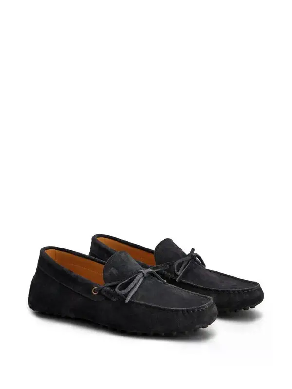 TOD'S Gommino Tie Detail Loafers - Grey
