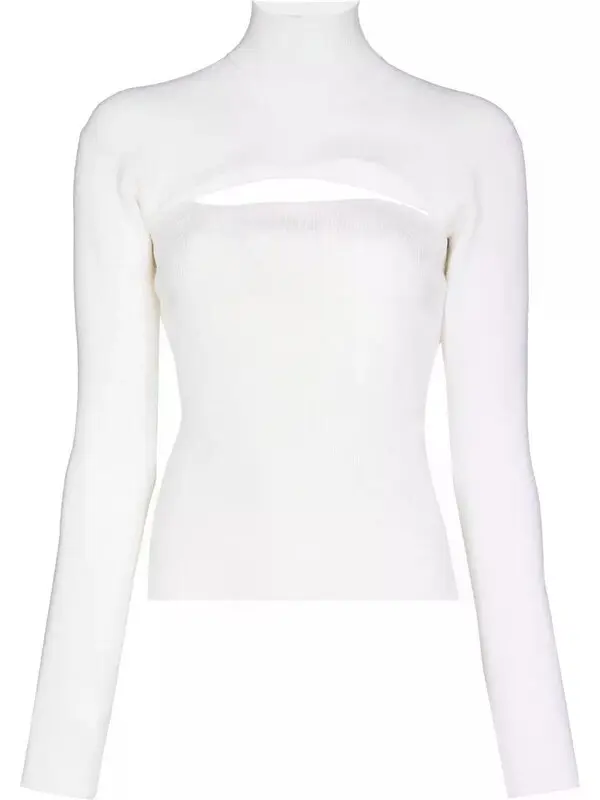 TOM FORD Cut-out Virgin Wool-blend Jumper - Neutrals