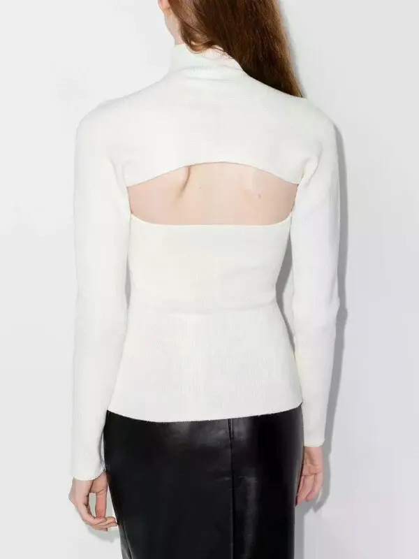 TOM FORD Cut-out Virgin Wool-blend Jumper - Neutrals