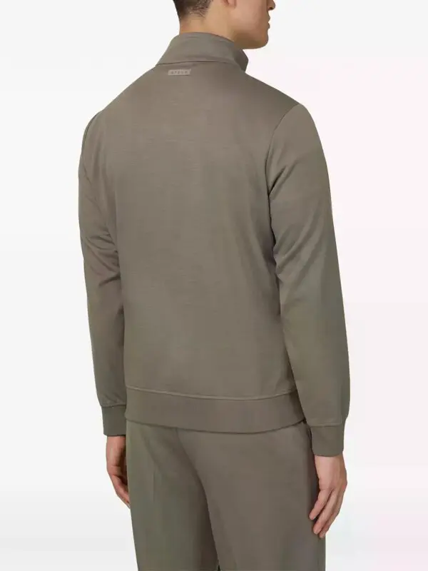 Boggi Milano Half-zip Mock Neck Sweater