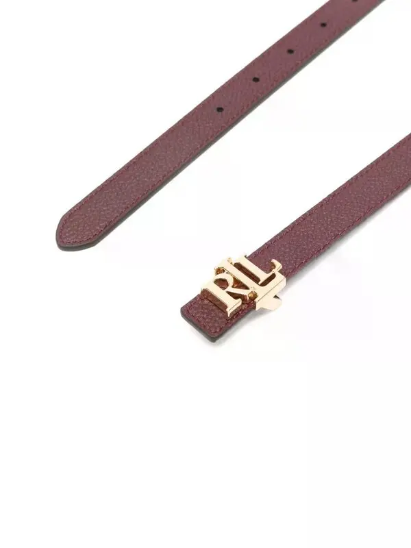 Ralph Lauren Logo-plaque Leather Belt - Red
