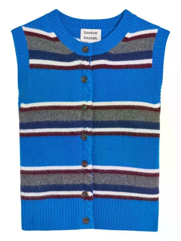 DAMSON MADDER Striped Button-front Vest