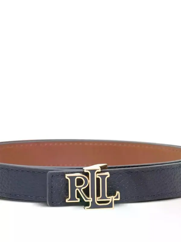 Ralph Lauren Logo-buckle Leather Belt - Blue