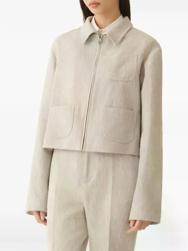 Fabiana Filippi Zip Jacket With Pockets - Grey