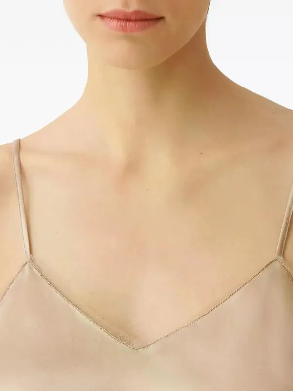 Fabiana Filippi Sequin Embellished V-neck Sleeveless Top