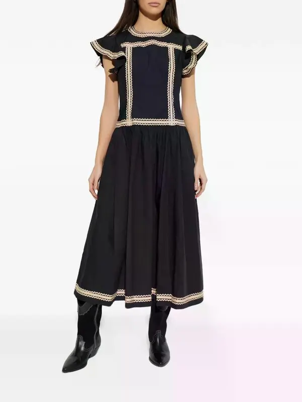 Ulla Johnson Ruffled-trim Midi Dress