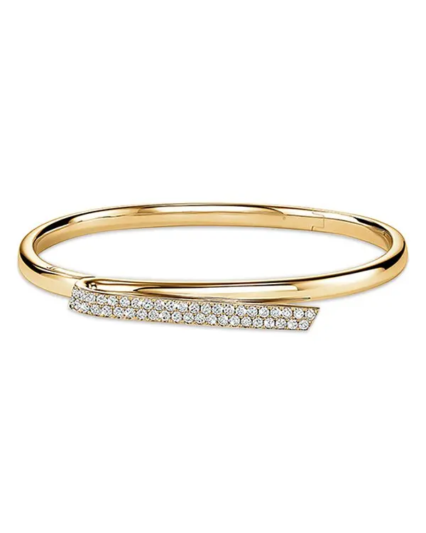 Hearts On Fire 18k Yellow Diamond Flip Bangle Bracelet - Gold