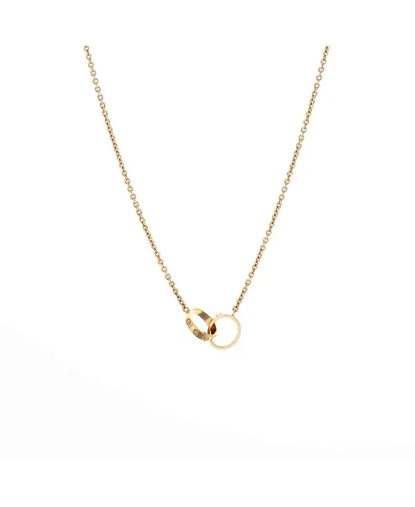 CARTIER Love Interlocking Necklace 18k 17 - Gold