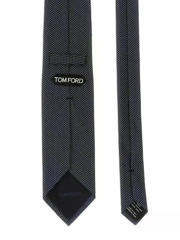 TOM FORD Jacquard Silk Neck Tie - Blue
