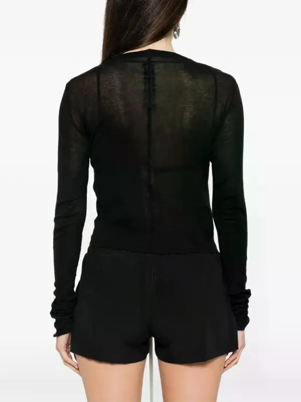Rick Owens Crew Neck Long Sleeve Top