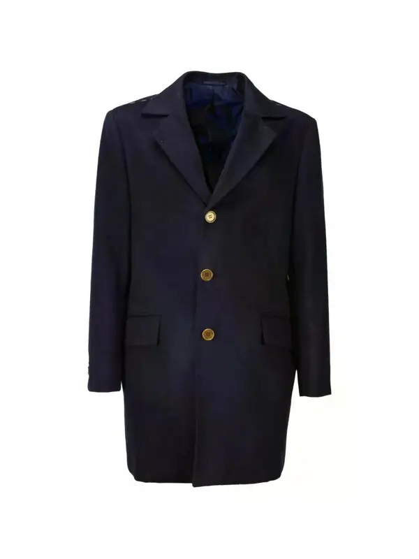 Kiton Single-breasted Coat - Blue
