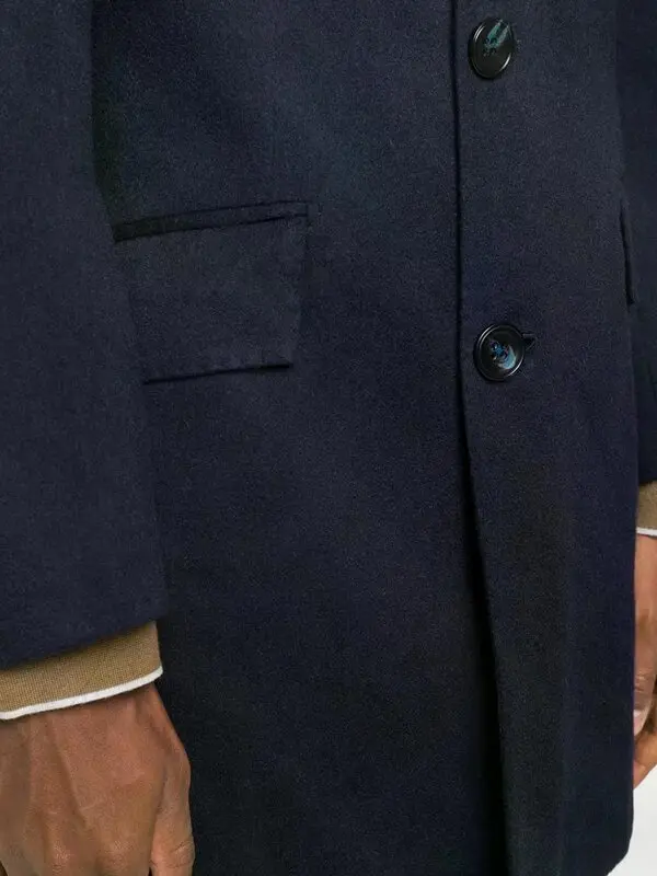 Kiton Single-breasted Coat - Blue