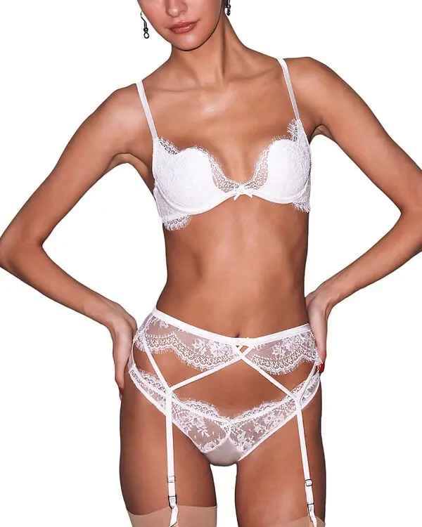 FLEUR DU MAL Frankie Lace Seduce U Plunge Bra - Ivory
