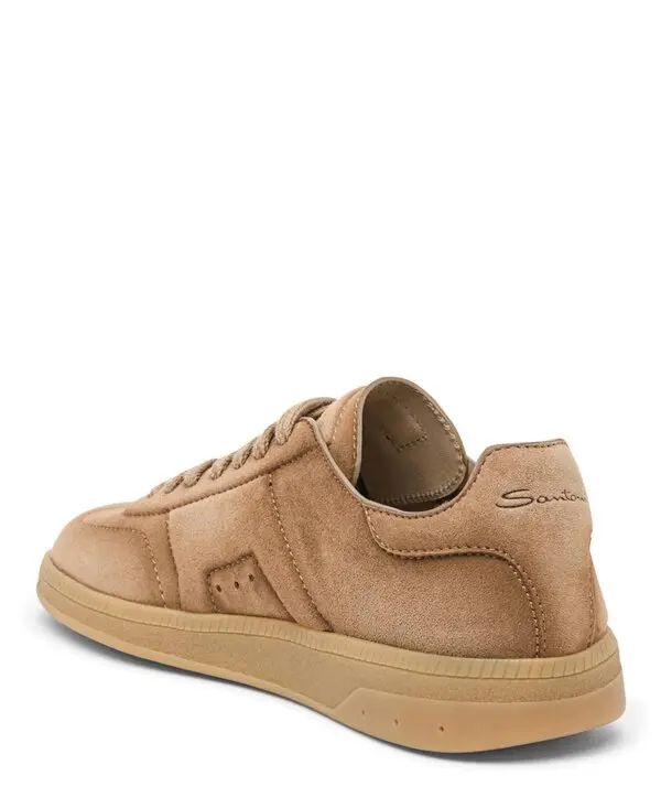 Santoni Leather And Suede Sneakers - Rust/copper