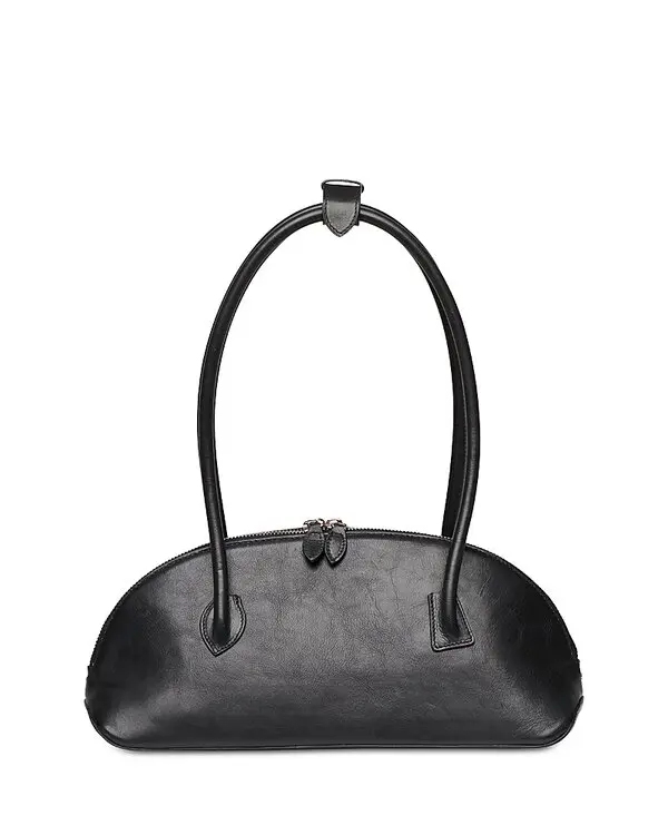 LIFFNER East/west Leather Dome Bag - Black