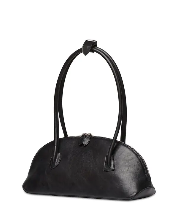 LIFFNER East/west Leather Dome Bag - Black