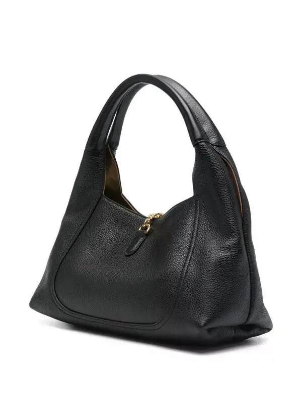 Gucci Horsebit Grained-leather Tote - Black