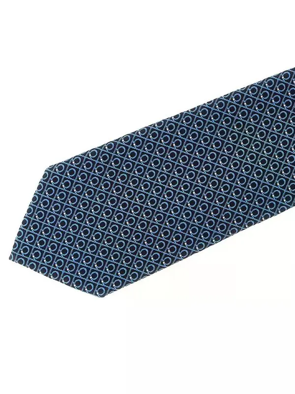 FERRAGAMO Biella Jacquard-gancini Silk Neck Tie