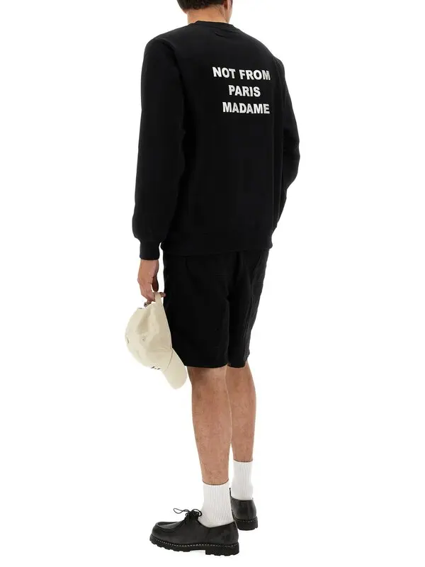 Drole De Monsieur Slogan Sweatshirt - Black