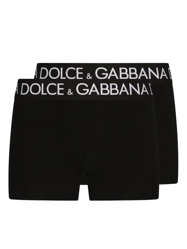Dolce & Gabbana Pack Of Two Boxers - Black