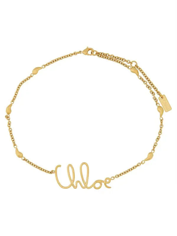 Chloé Logo Necklace - Gold