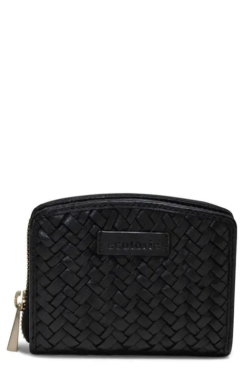ECOTORIE Katy Woven Leather Wallet - Black