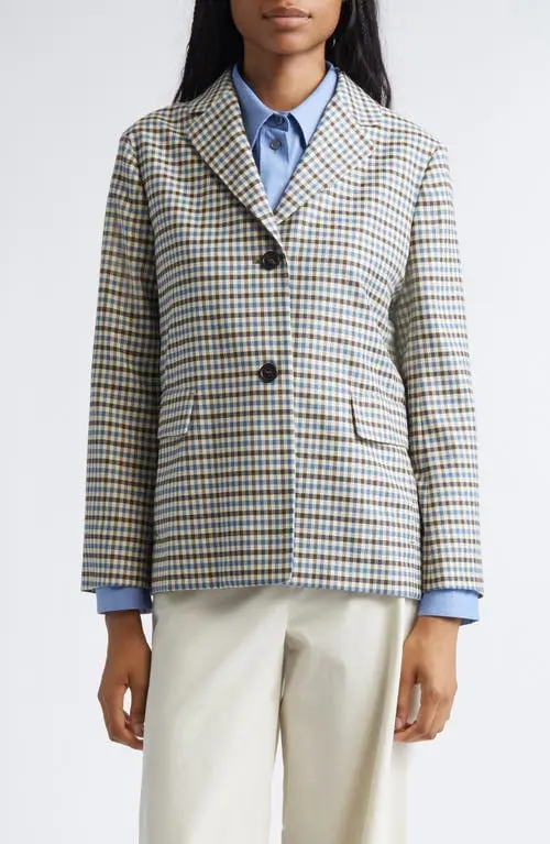 Max Mara Nadia Check Wool & Cotton Jacket