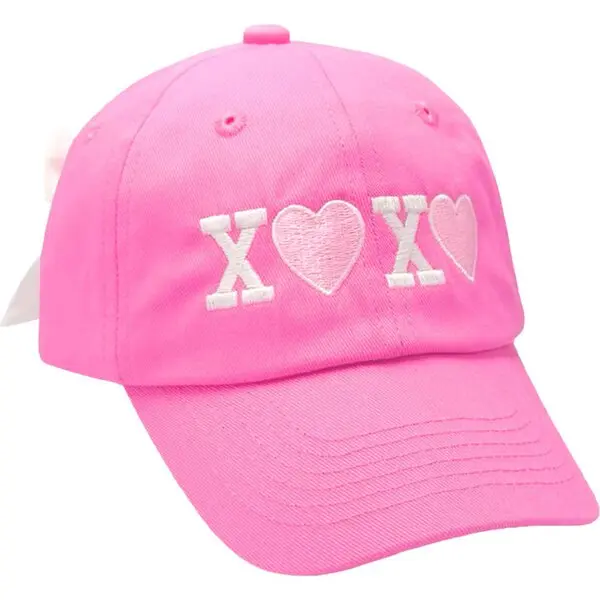 BITS & BOWS Bow Baseball Hat - Hot Pink