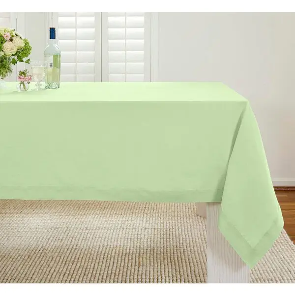 SOLINO HOME Linen Tableclothfete - Pastel Green