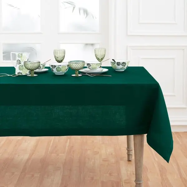 SOLINO HOME Linen Tableclothfete - Rainforest