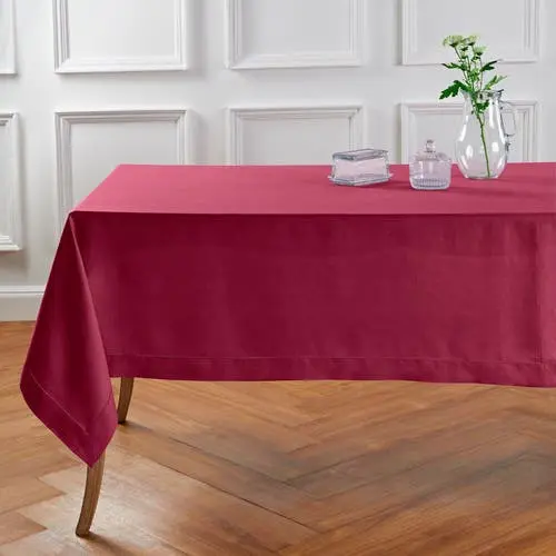 Solino Home Linen Tablecloth For Dining Table - Beet