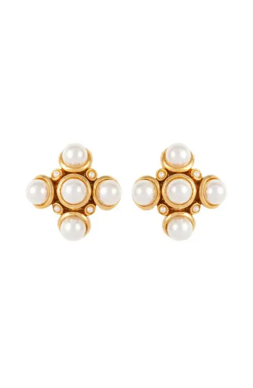 SUSAN CAPLAN Vintage Renaissance Revival Clip On Earrings - Post