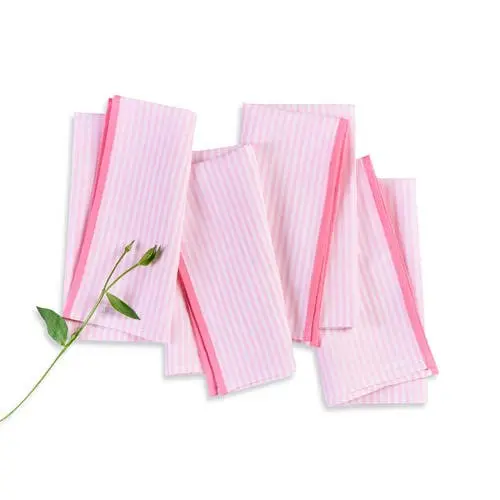 SOLINO HOME Linen Dinner Napkinscarmine - Pink