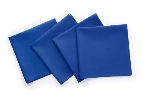 SOLINO HOME Dinner Napkinsdrucotton Plain - Blue