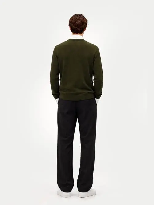 Gobi Cashmere Crewneck Cashmere Sweater - Avocado