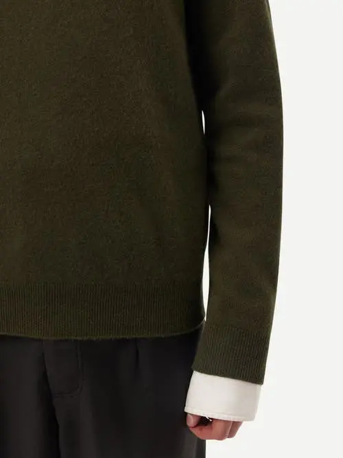 Gobi Cashmere Crewneck Cashmere Sweater - Avocado