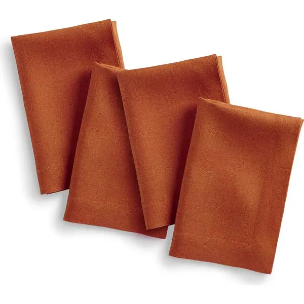 SOLINO HOME Linen Dinner Napkinsdiana - Cinnamon