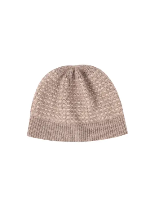 Gobi Cashmere Cashmere Waffle Knit Beanie - Taupe