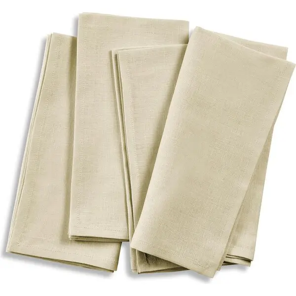 SOLINO HOME Linen Dinner Napkinsfete - Birch