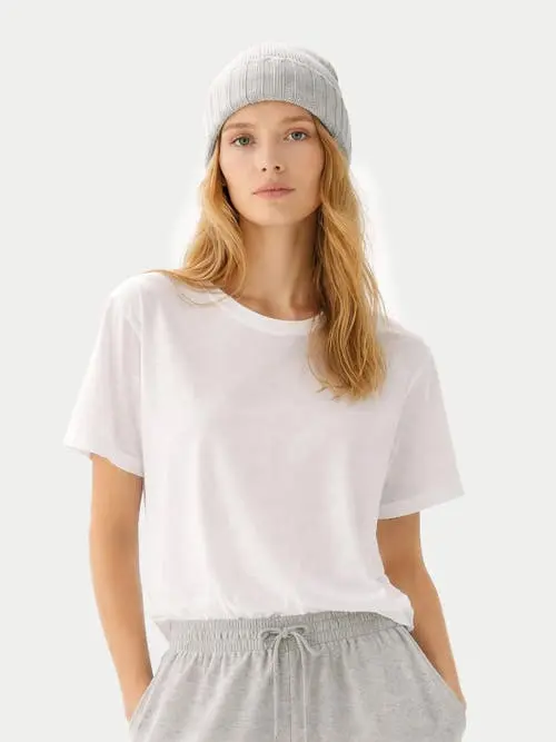 Gobi Cashmere Cashmere Ribbed Beanie - High Rise