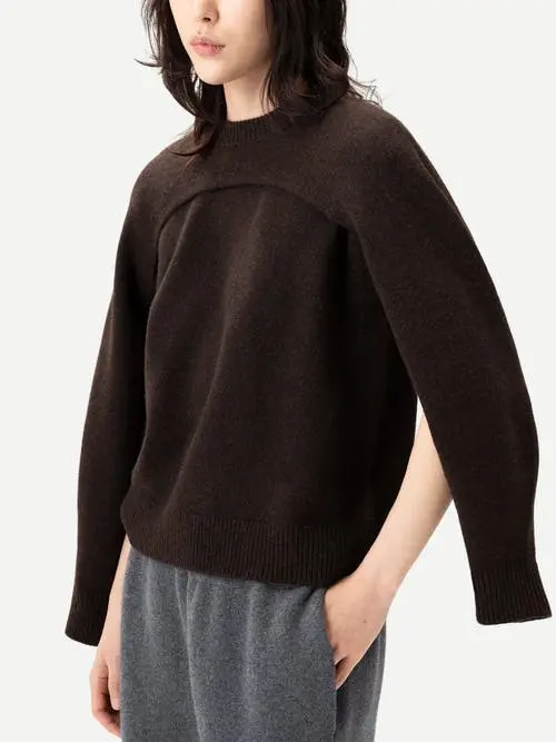 Gobi Cashmere Crewneck Cashmere Twin Set - Mole