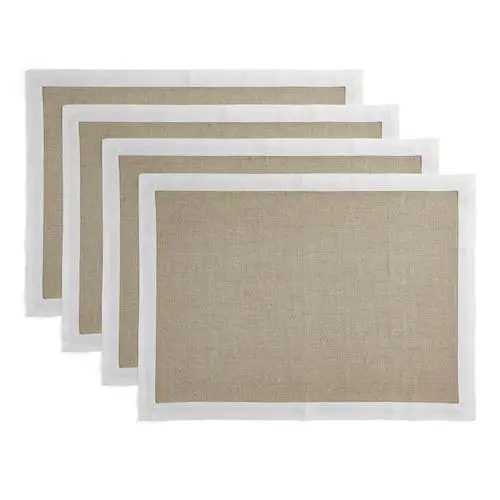 SOLINO HOME Linen Placematsclassic - White And Natural