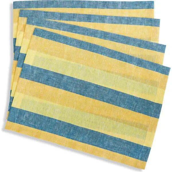 SOLINO HOME Linen Placematscabana Stripe - Bright Summer Stripe