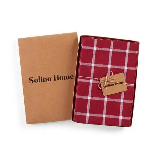 Solino Home Linen Dinner Napkins Set Of 4 - Red