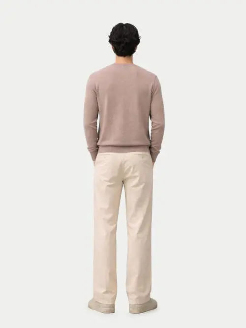 Gobi Cashmere Silk Crew Neck Sweater - Timber Wolf