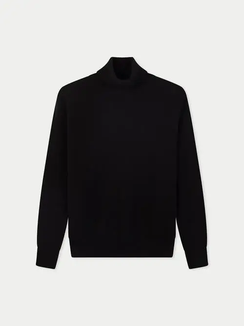 Gobi Cashmere Turtleneck Sweater - Black
