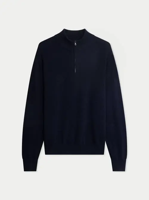 Gobi Cashmere Half-zip Cashmere Sweater - Navy Blazer