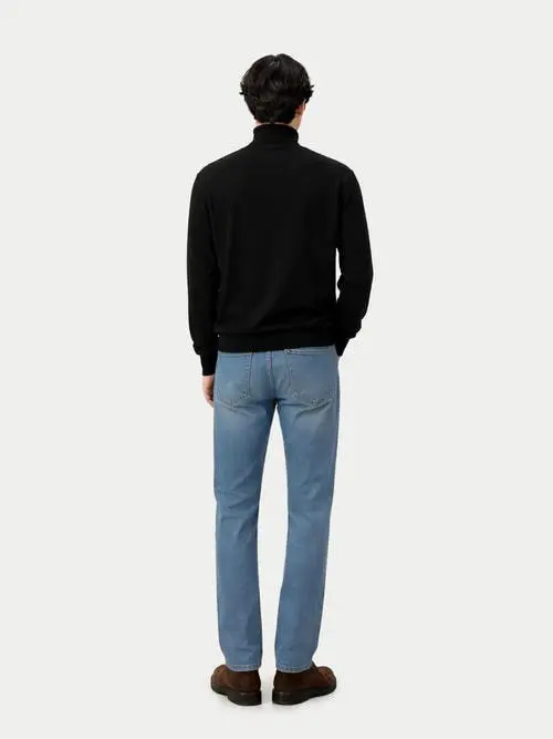 Gobi Cashmere Timeless Turtleneck Sweater - Black