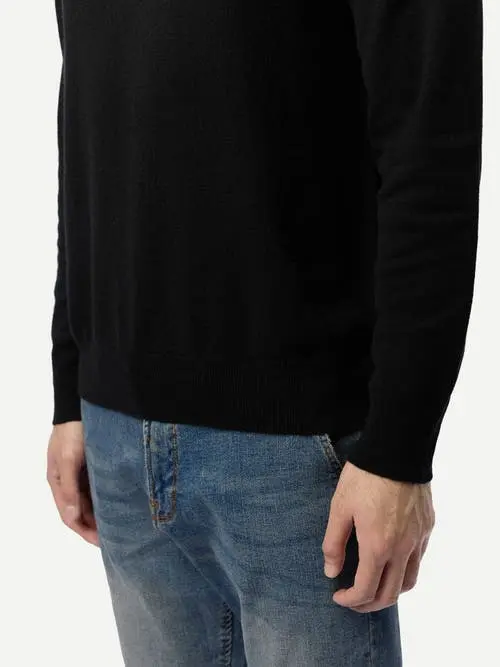 Gobi Cashmere Timeless Turtleneck Sweater - Black